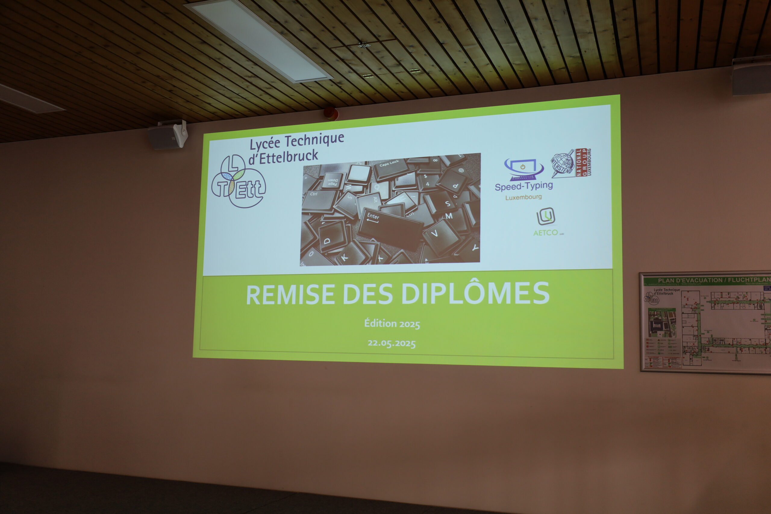 Remise des diplômes Speedtyping 2025 – Lycée Technique d'Ettelbruck